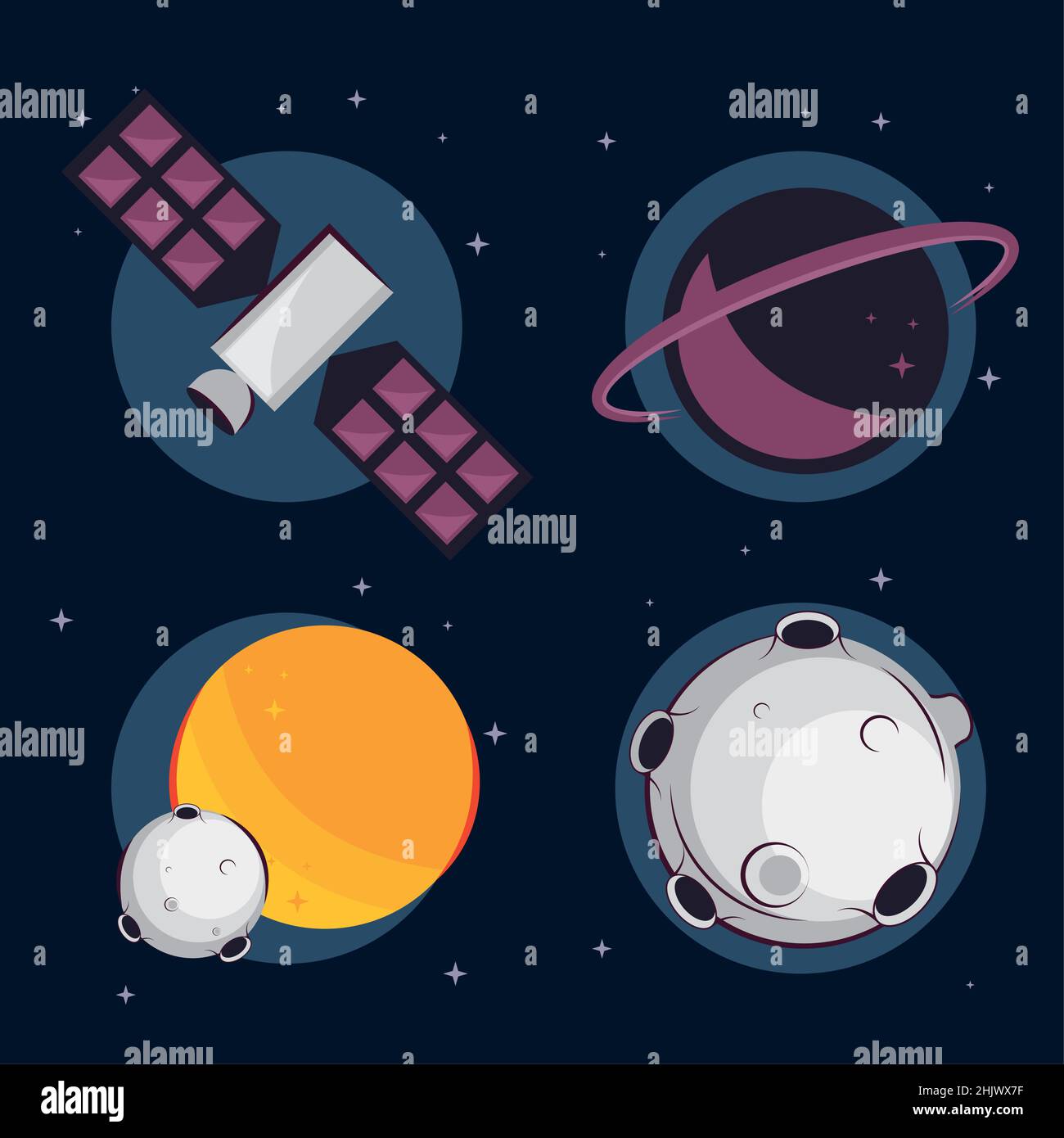 space universe icons Stock Vector Image & Art - Alamy