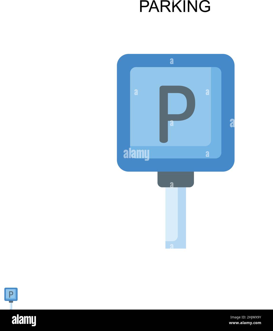 Parking Simple vector icon. Illustration symbol design template for web ...
