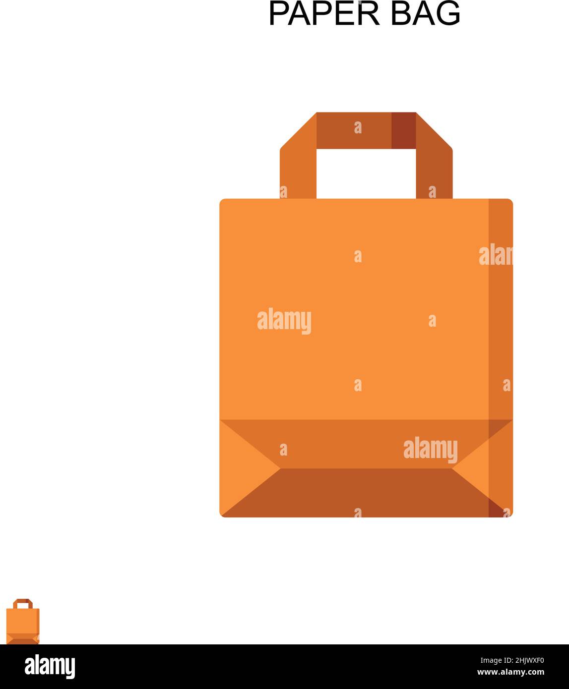 Paper bag Simple vector icon. Illustration symbol design template for ...