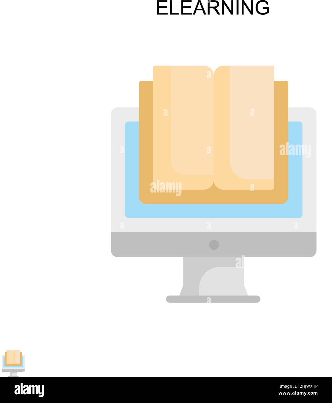 Elearning Simple vector icon. Illustration symbol design template for ...