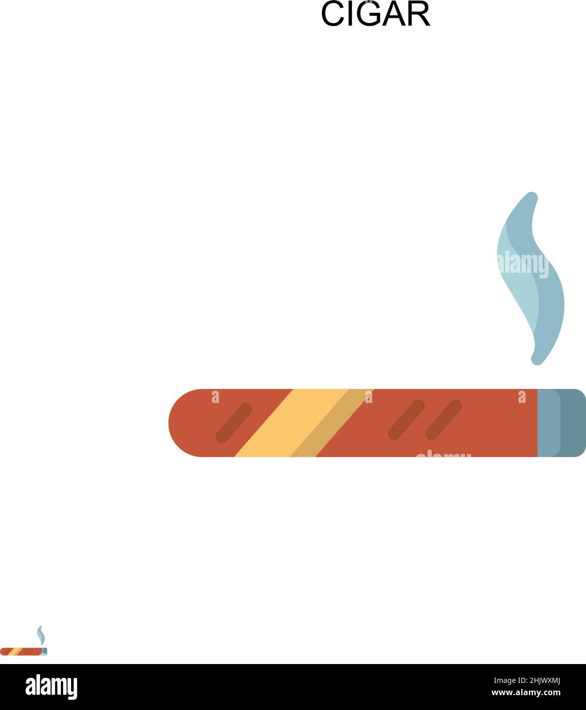 Cigar Simple vector icon. Illustration symbol design template for web ...