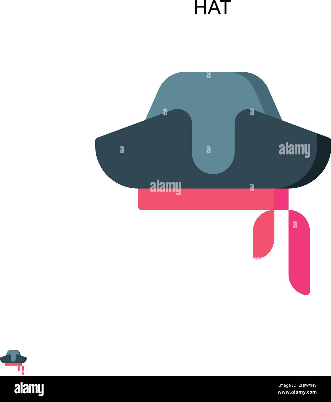 Hat Simple vector icon. Illustration symbol design template for web ...
