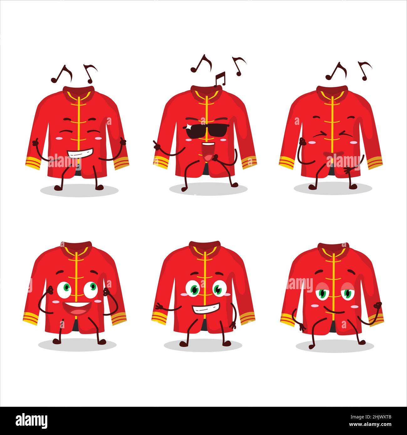 An image of red chinese traditional costume dancer cartoon character ...