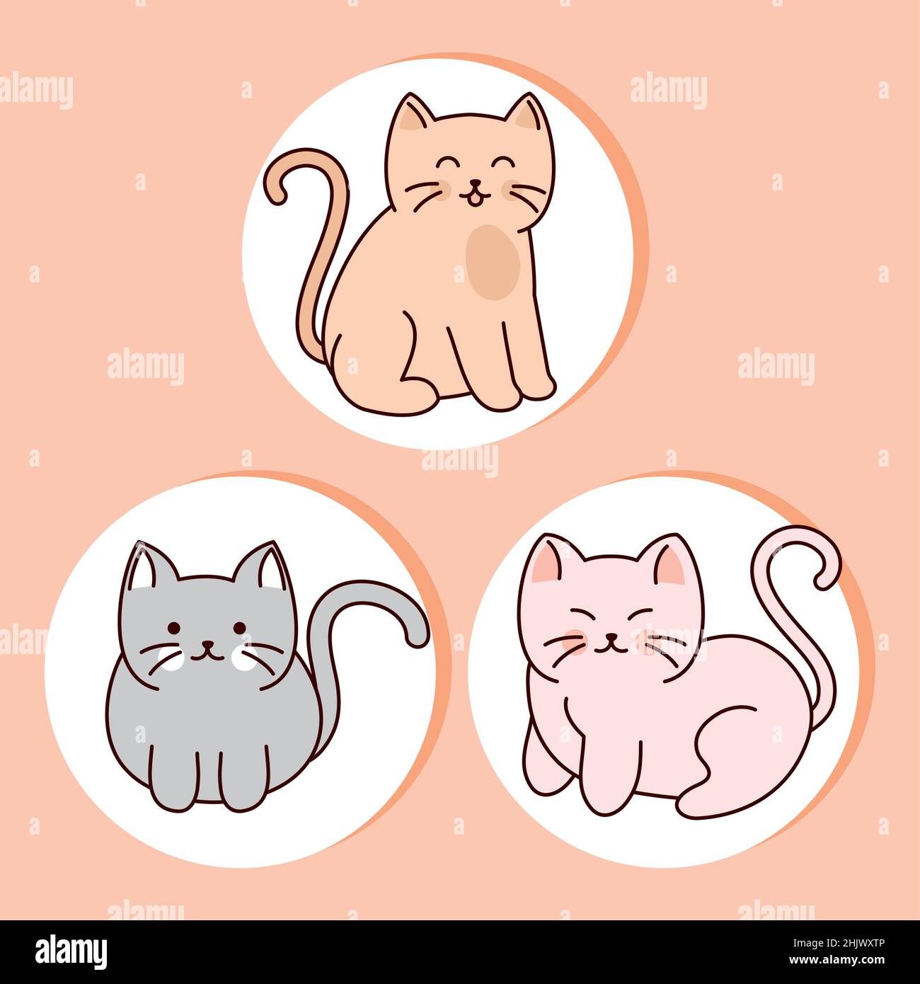 icon set cats Stock Vector Image & Art - Alamy