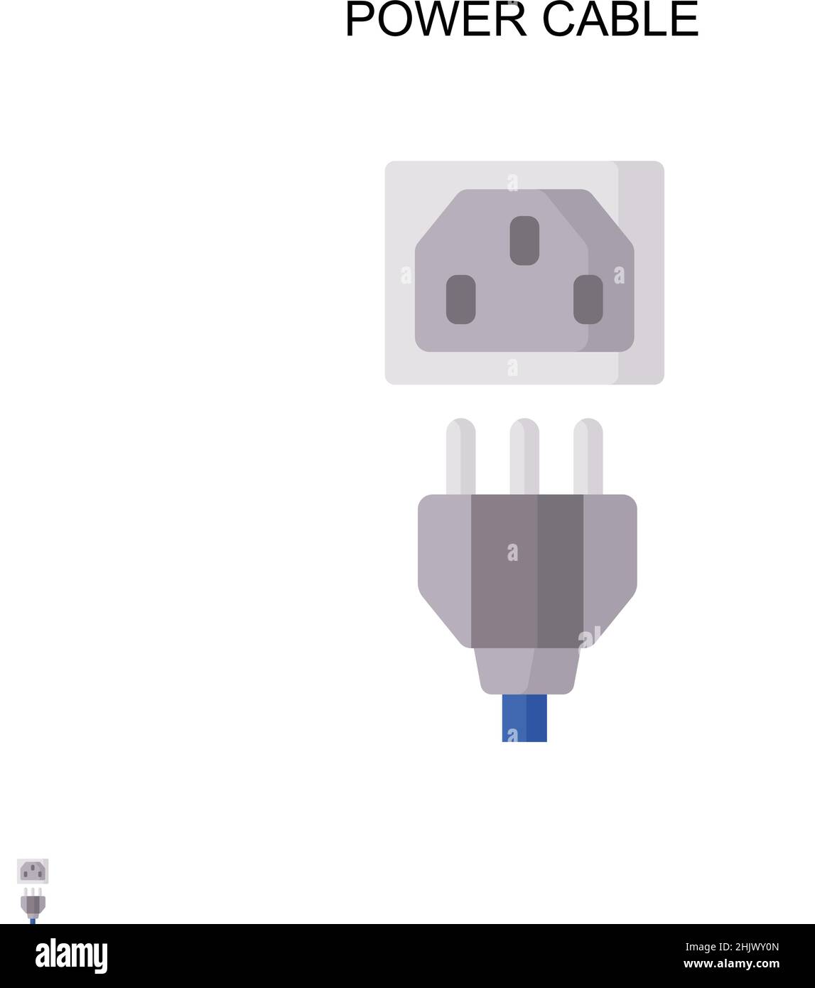 Power cable Simple vector icon. Illustration symbol design template for ...