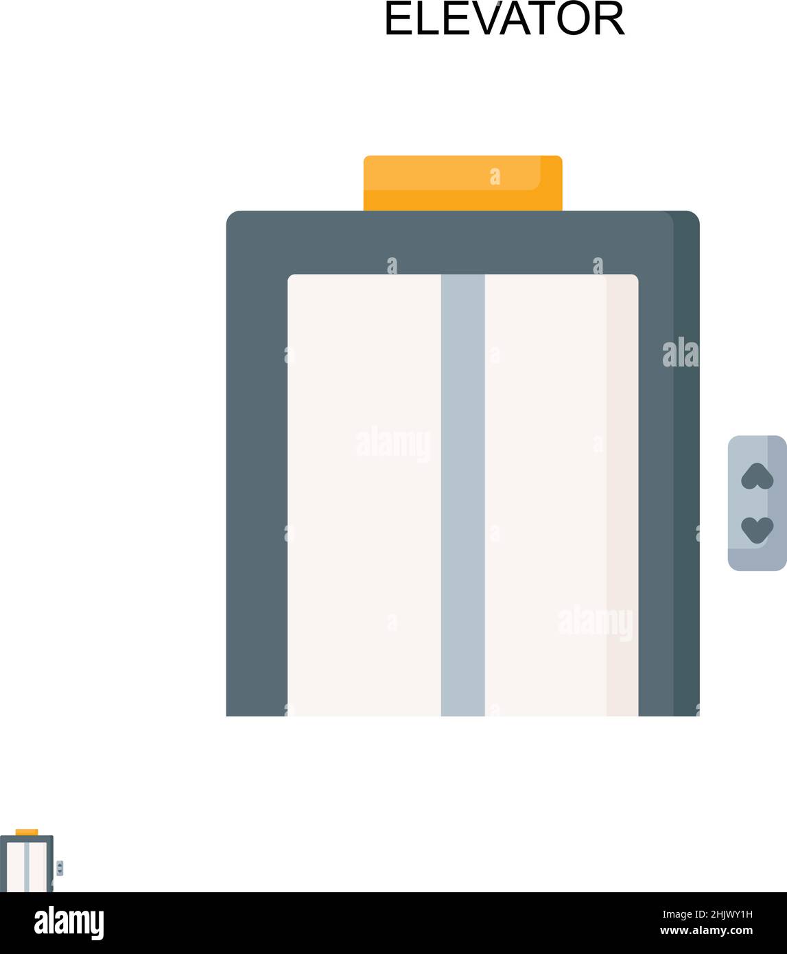 Elevator Simple vector icon. Illustration symbol design template for ...