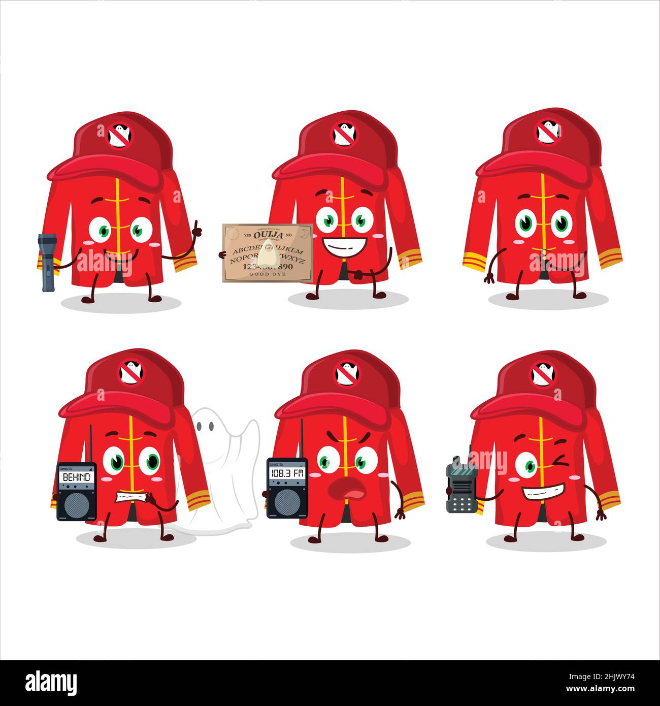 Ghost hunter cartoon red chinese traditional costume character using ...
