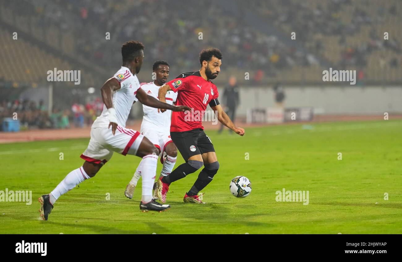 Yaoundé, Cameroon, January, 19, 2022: Mohamed Salah (captain) of Egypt ...