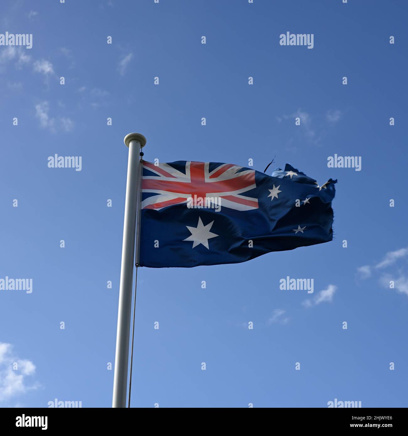 Torn and tattered union jack flag hi-res stock photography and images ...