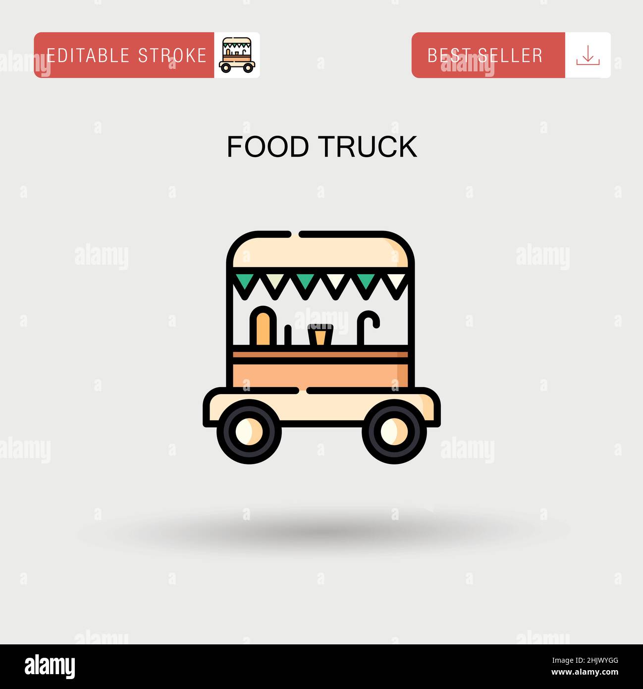 Truck delivery restaurant Stock Vector Images - Alamy