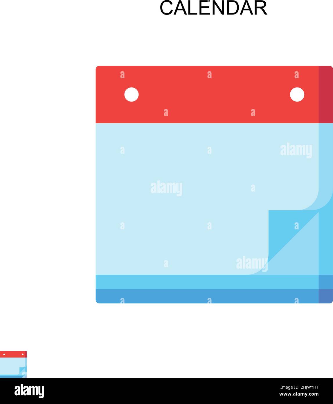 Calendar Simple vector icon. Illustration symbol design template for ...