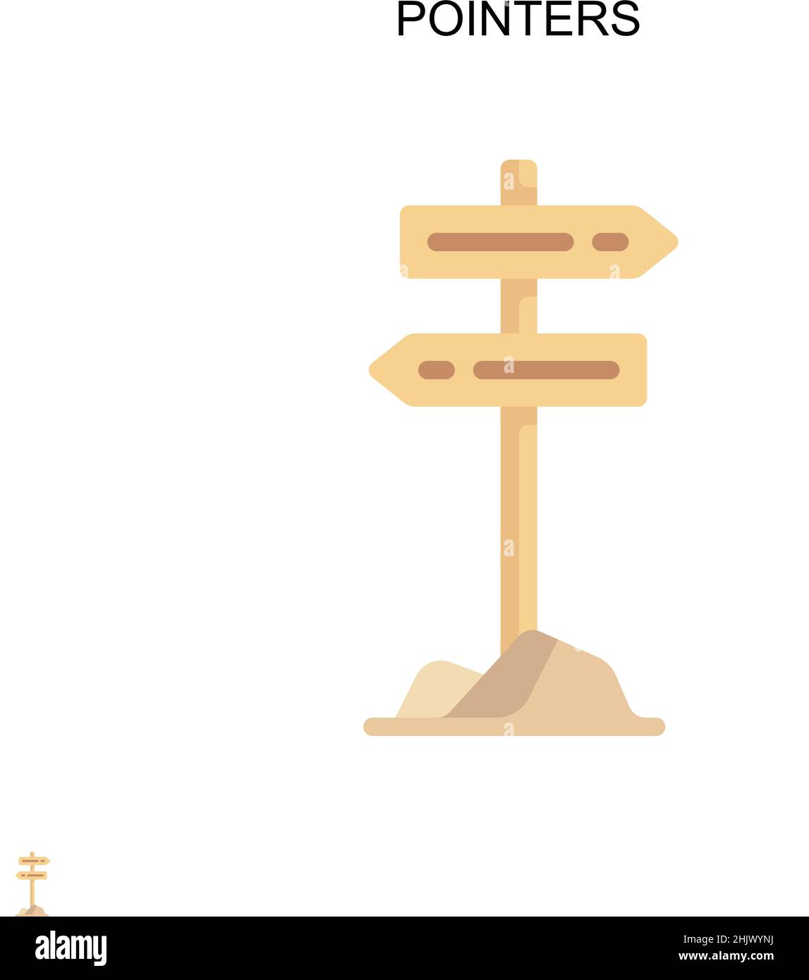 Pointers Simple vector icon. Illustration symbol design template for ...