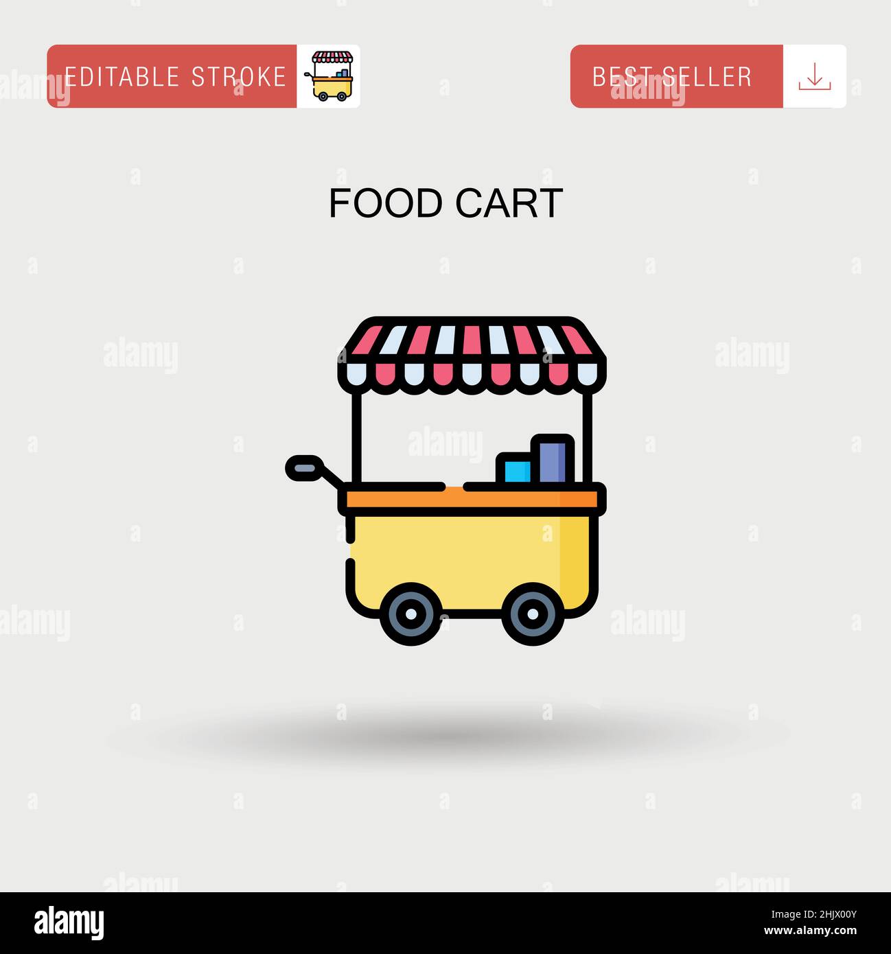 Food cart Simple vector icon Stock Vector Image & Art - Alamy