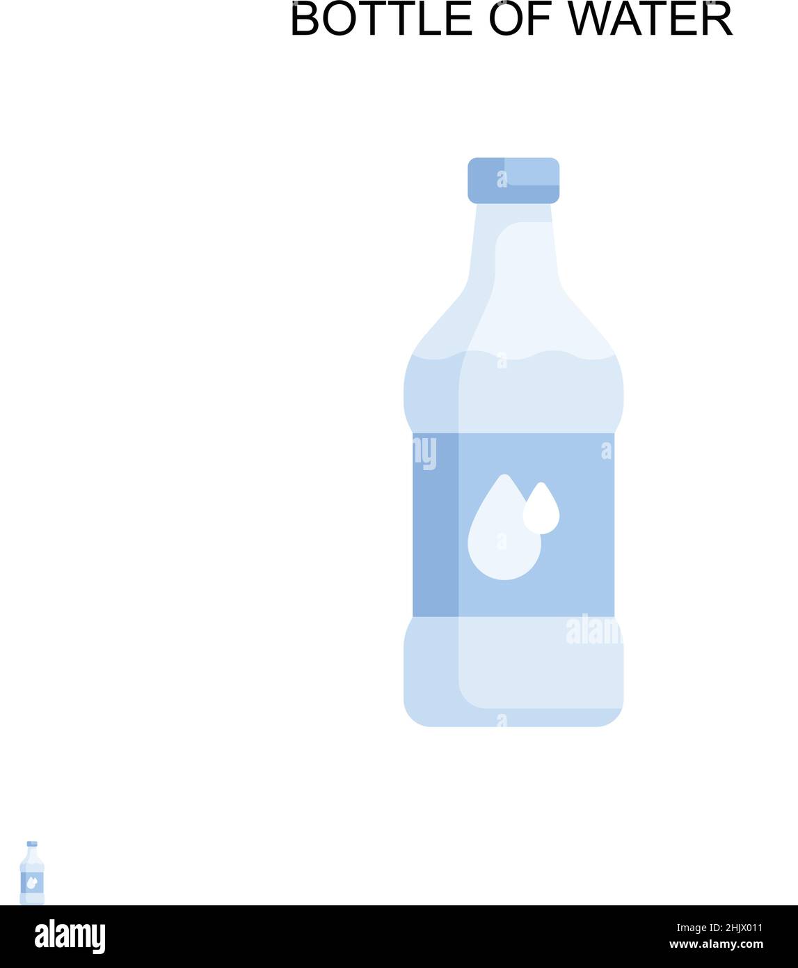 Bottle of water Simple vector icon. Illustration symbol design template ...