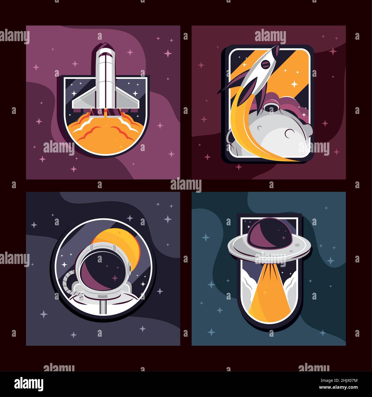 space galaxy labels Stock Vector Image & Art - Alamy