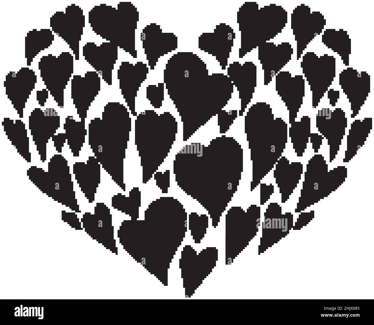 Tiny Hearts Clip Art Black And White