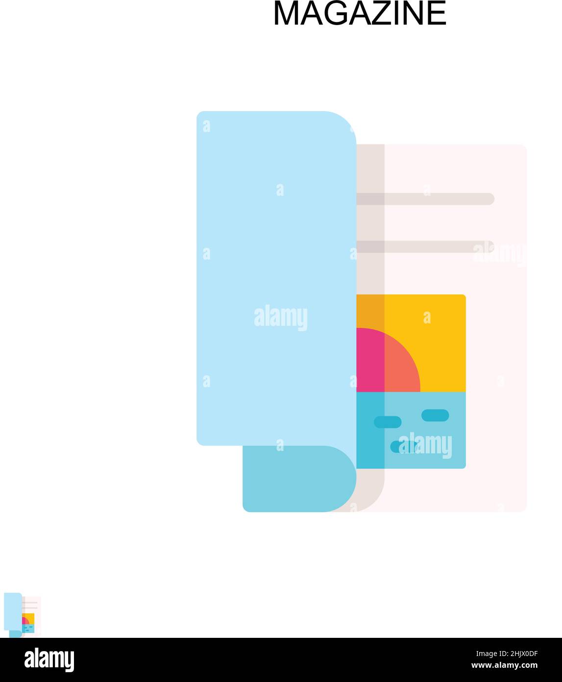 Magazine Simple vector icon. Illustration symbol design template for web mobile UI element Stock ...