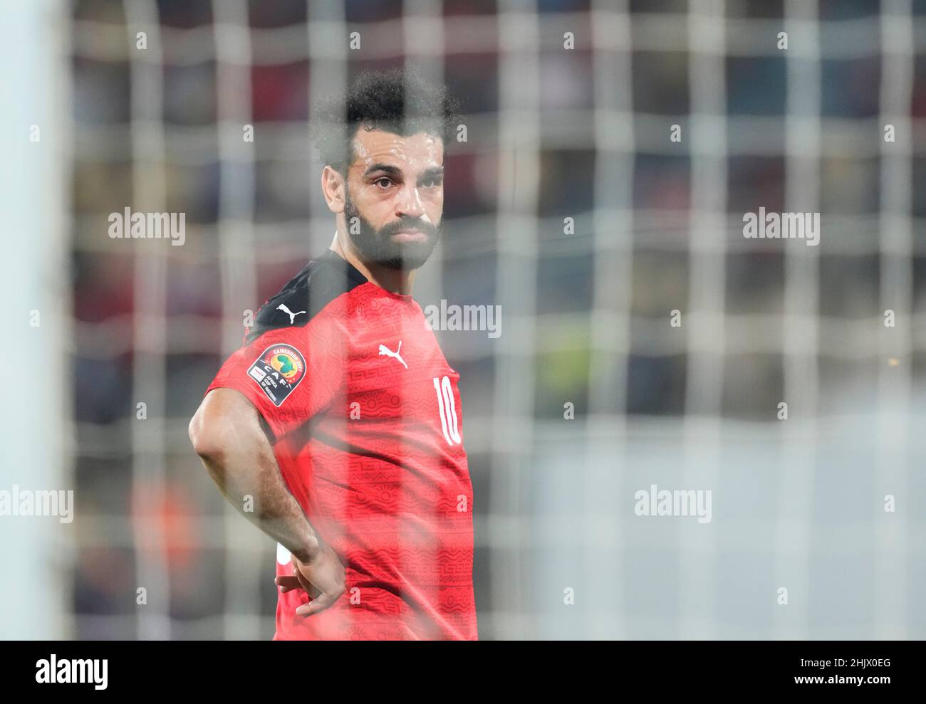 Yaoundé, Cameroon, January, 19, 2022: Mohamed Salah (captain) of Egypt ...