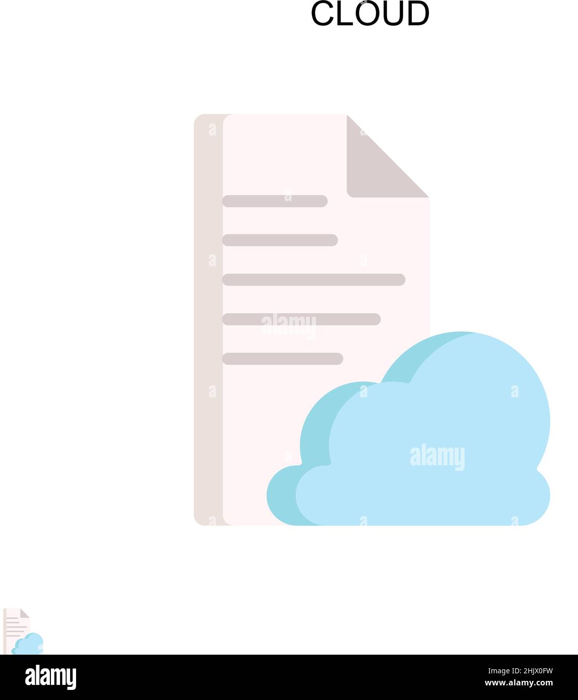 Cloud Simple vector icon. Illustration symbol design template for web ...