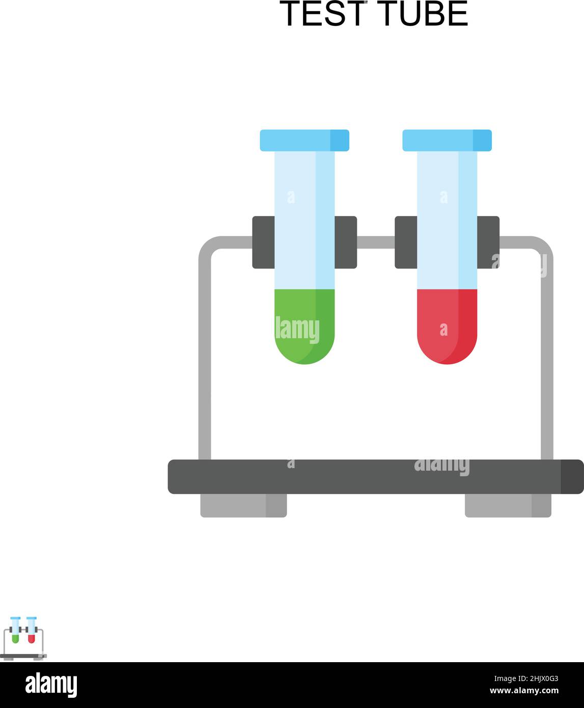 Test tube Simple vector icon. Illustration symbol design template for ...
