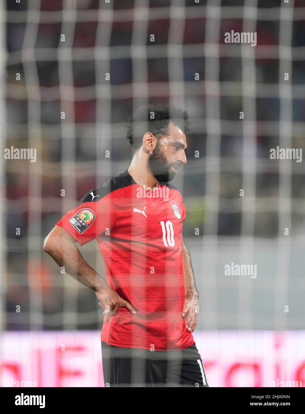 Yaoundé, Cameroon, January, 19, 2022: Mohamed Salah (captain) of Egypt ...