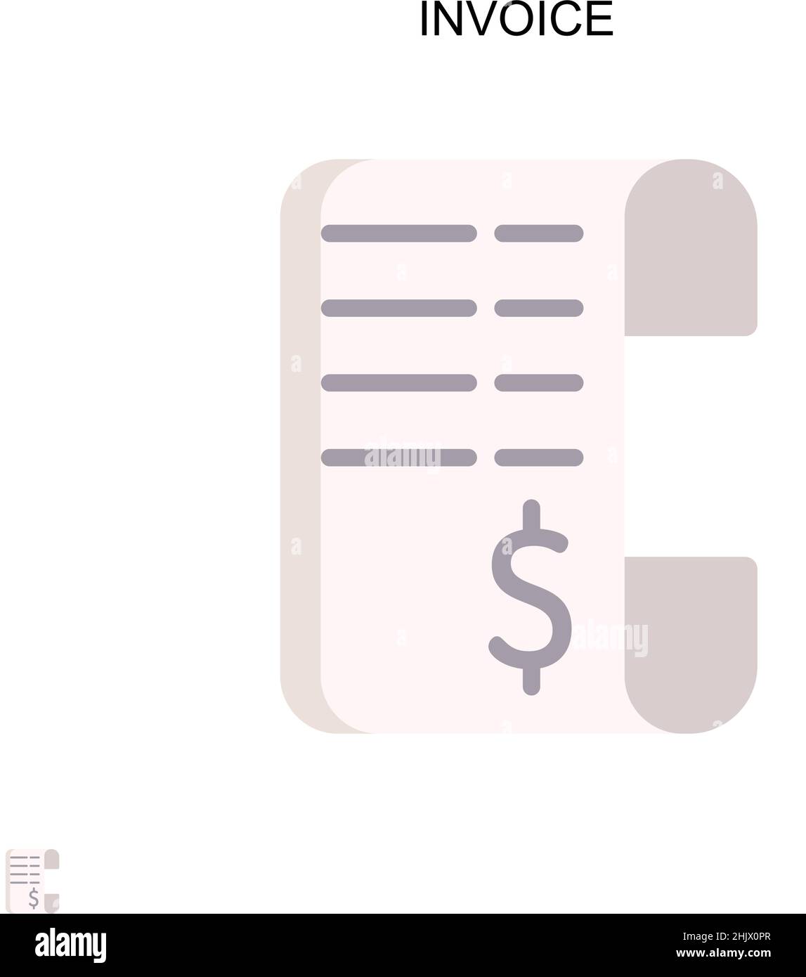 Invoice Simple vector icon. Illustration symbol design template for web ...