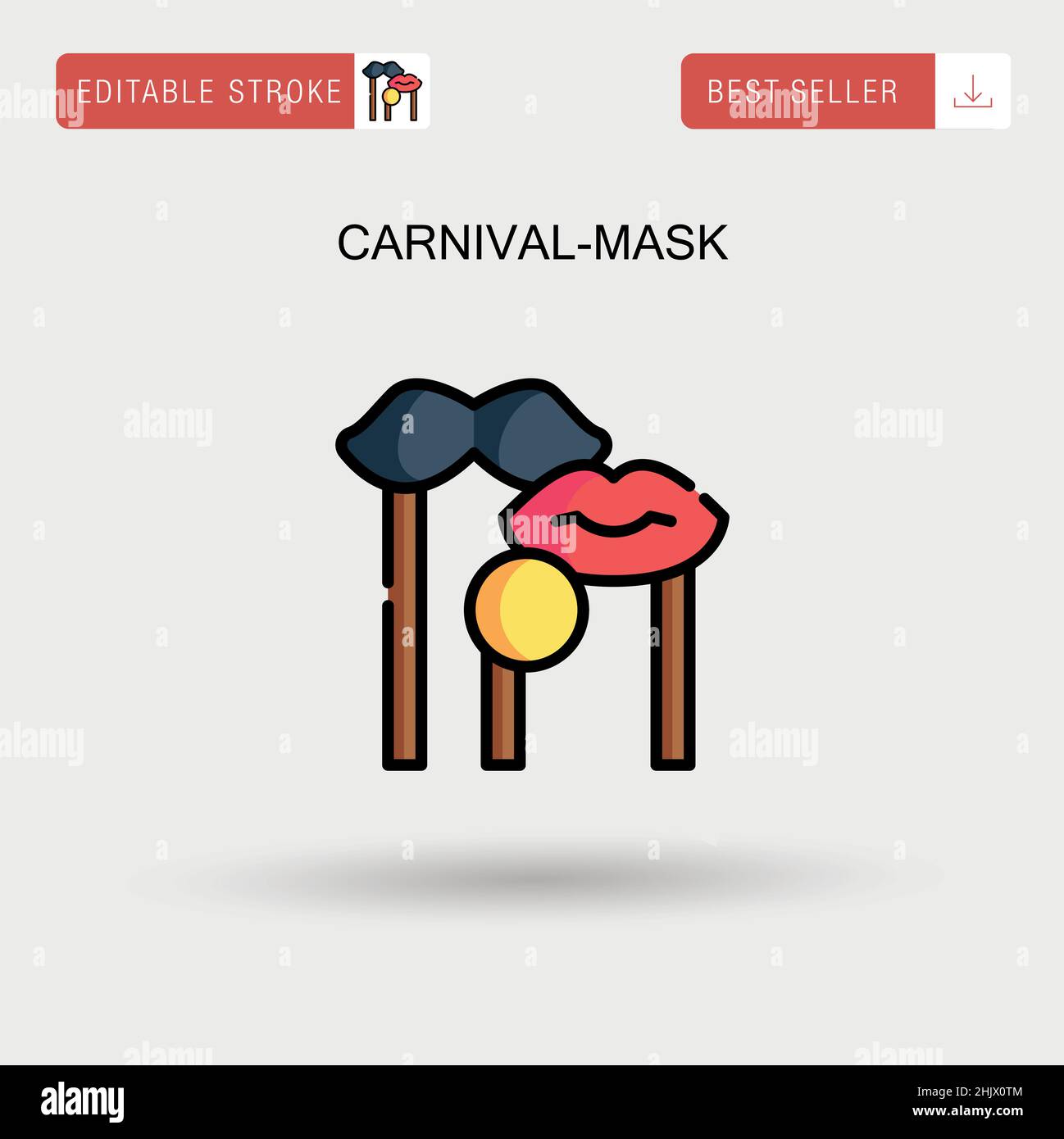 Carnival-mask Simple vector icon Stock Vector Image & Art - Alamy