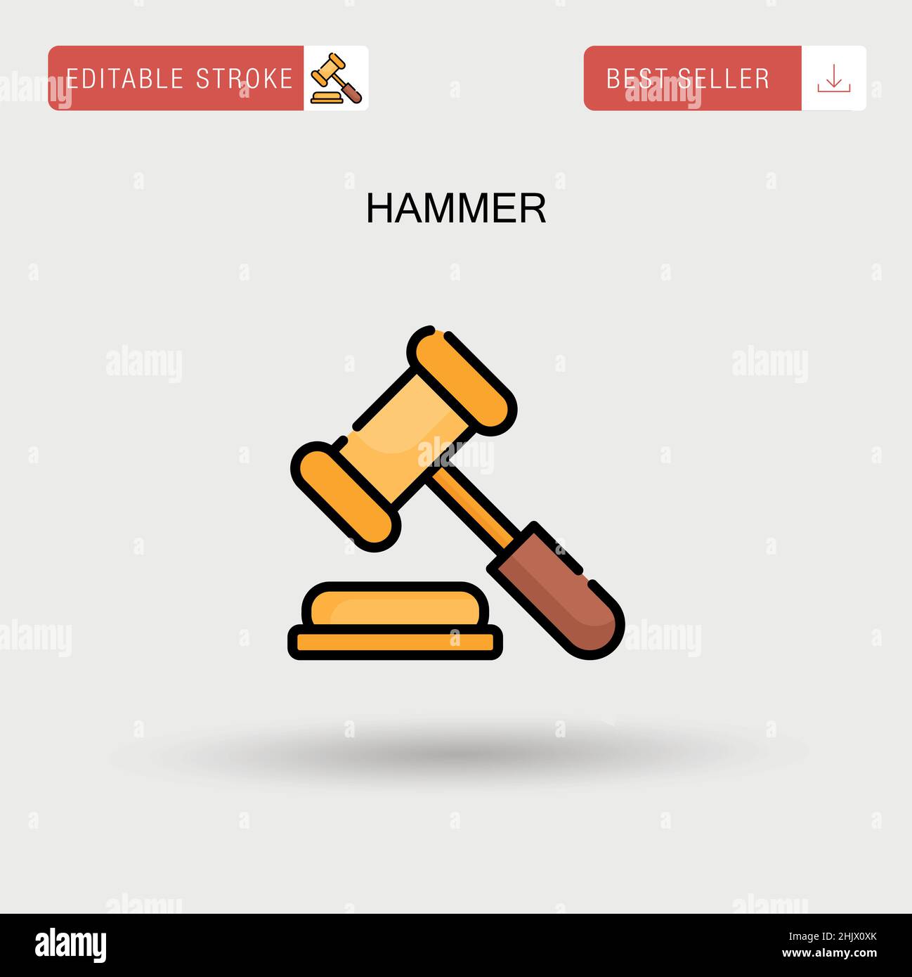 Claw hammer isolated Stock Vector Images - Alamy
