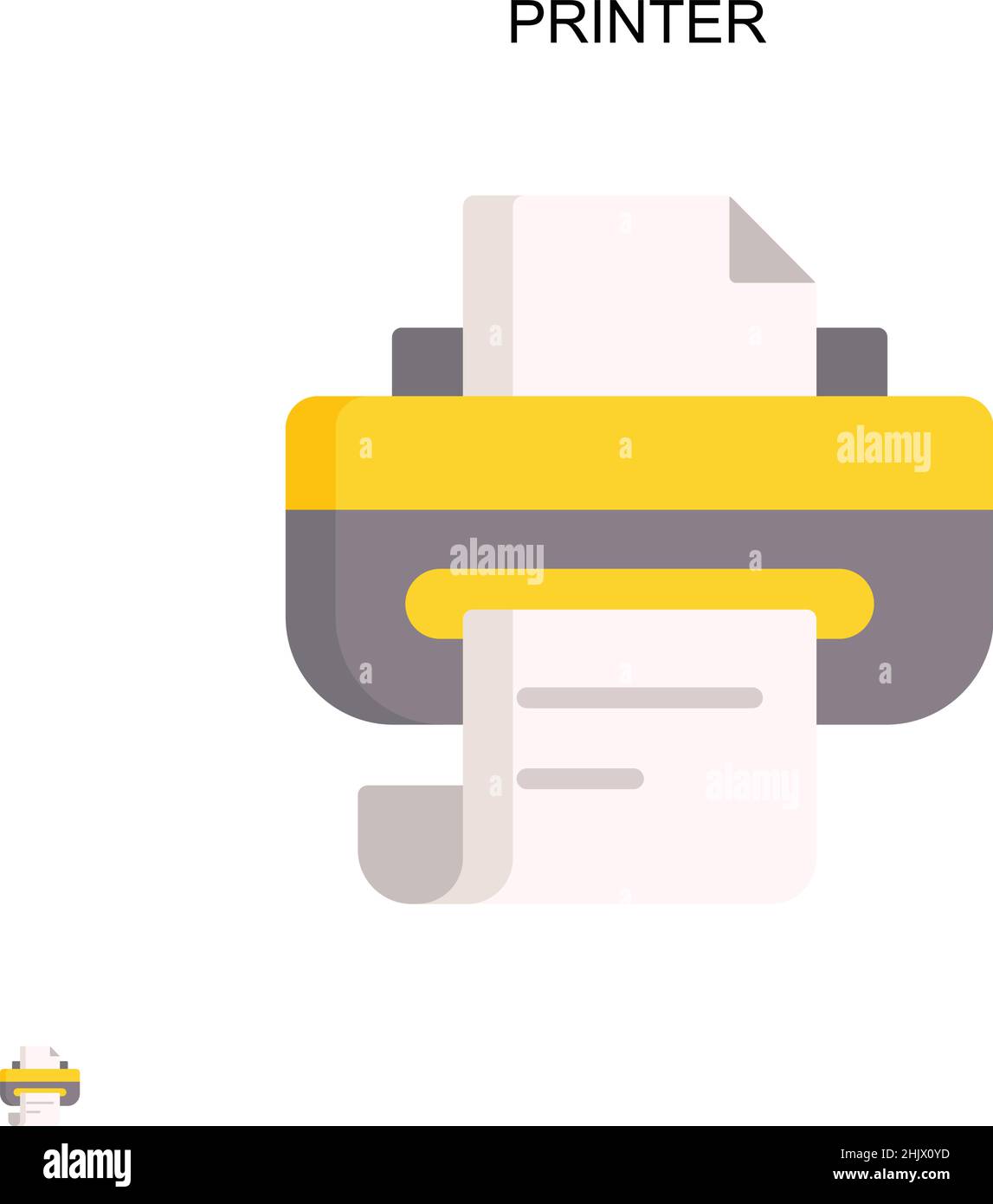 Printer Simple vector icon. Illustration symbol design template for web ...