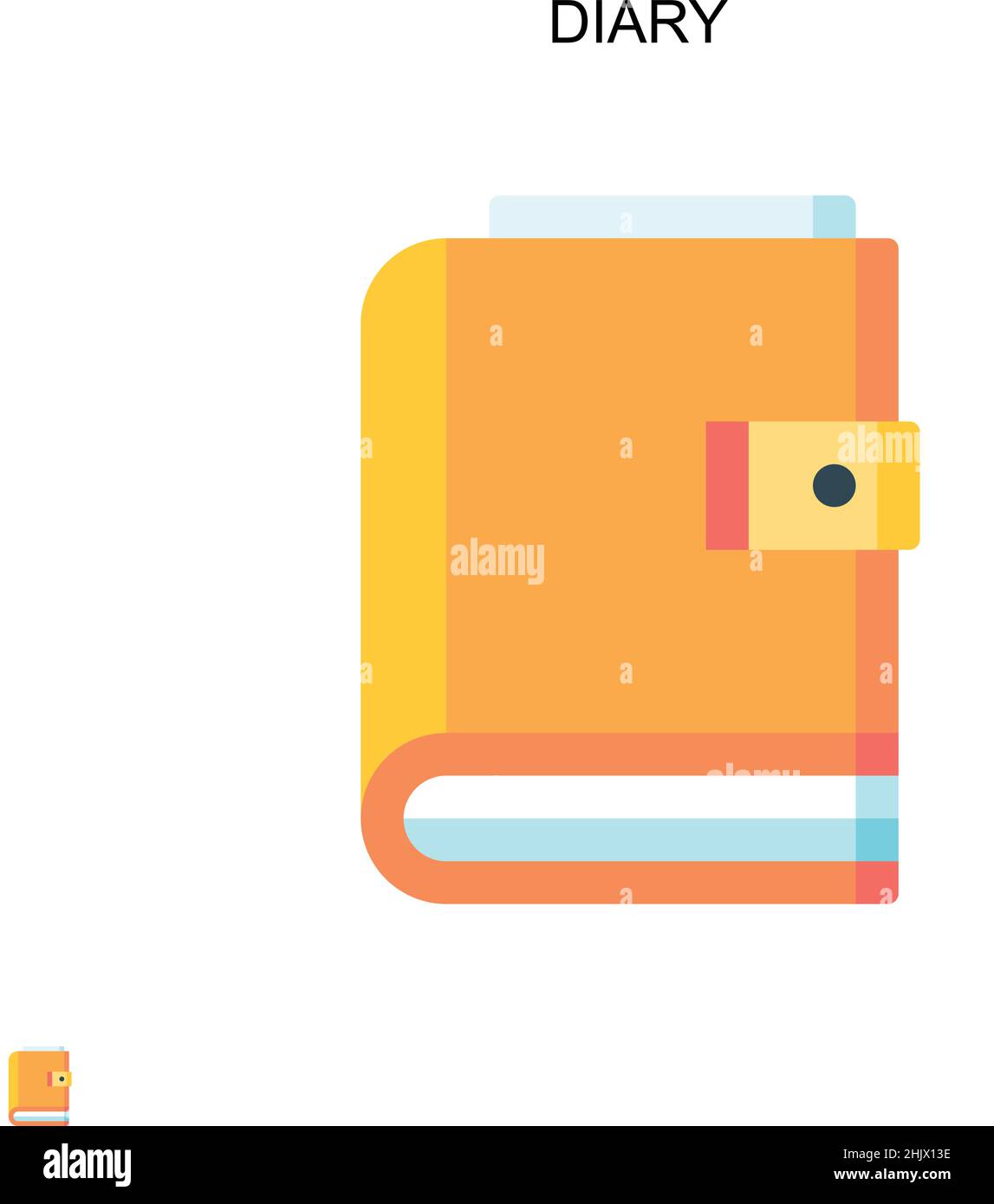 Diary Simple vector icon. Illustration symbol design template for web ...