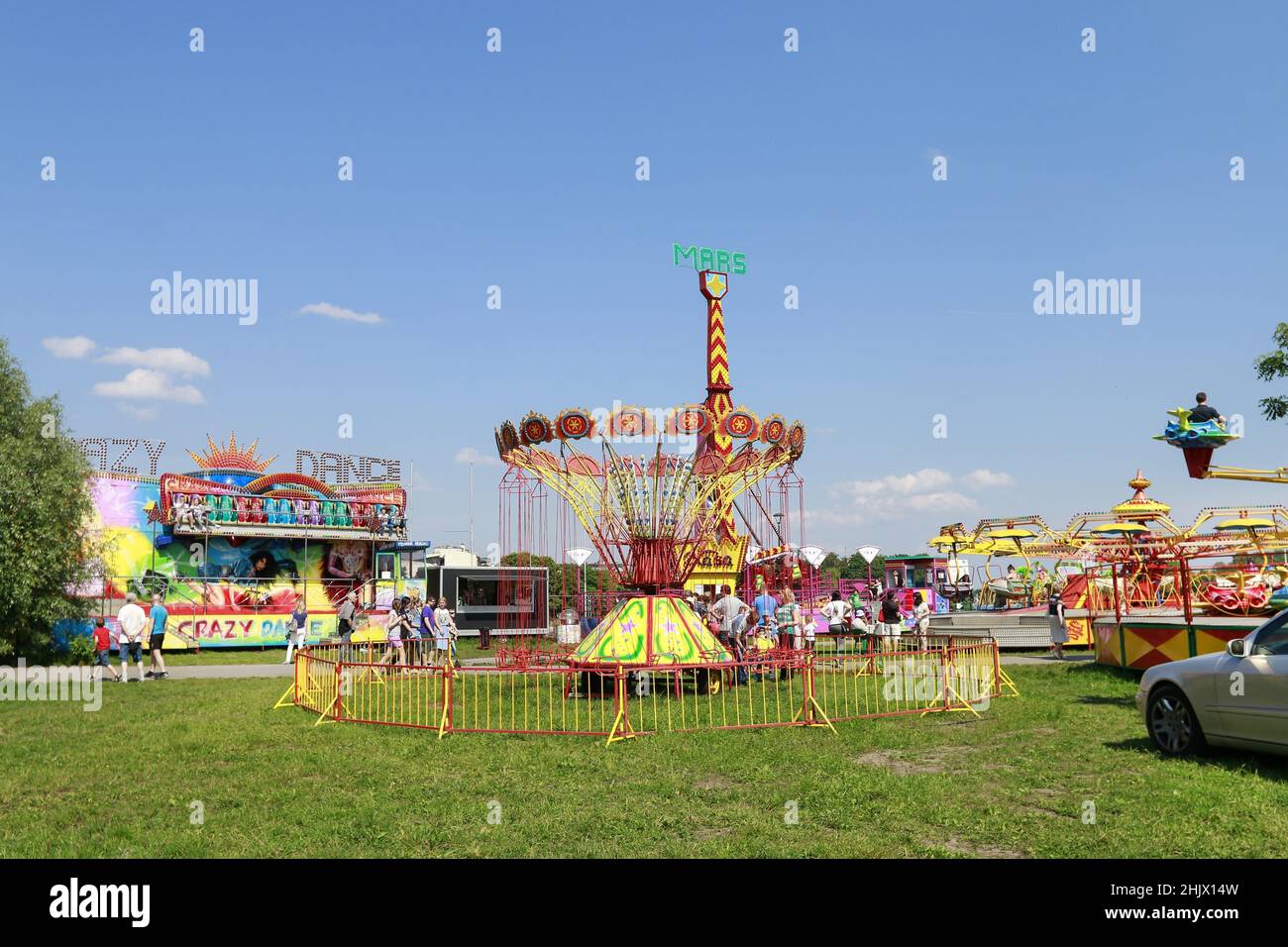The amusement park in Krakow, Poland Stock Photo - Alamy
