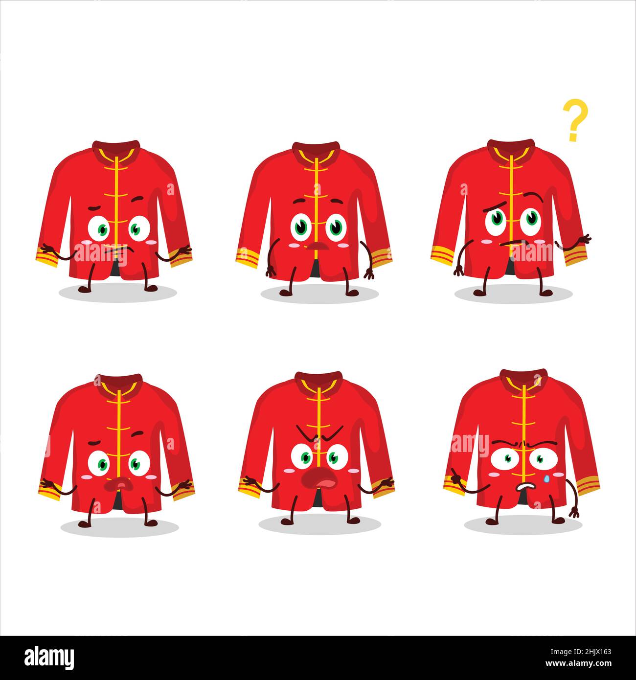Cartoon character of red chinese traditional costume with what ...