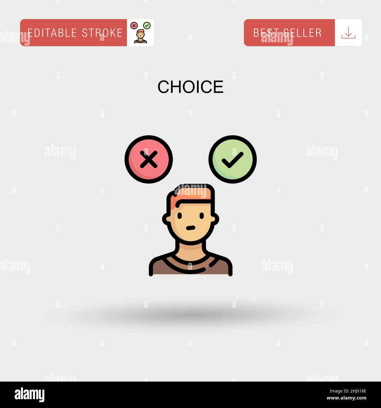 Choice Simple vector icon Stock Vector Image & Art - Alamy