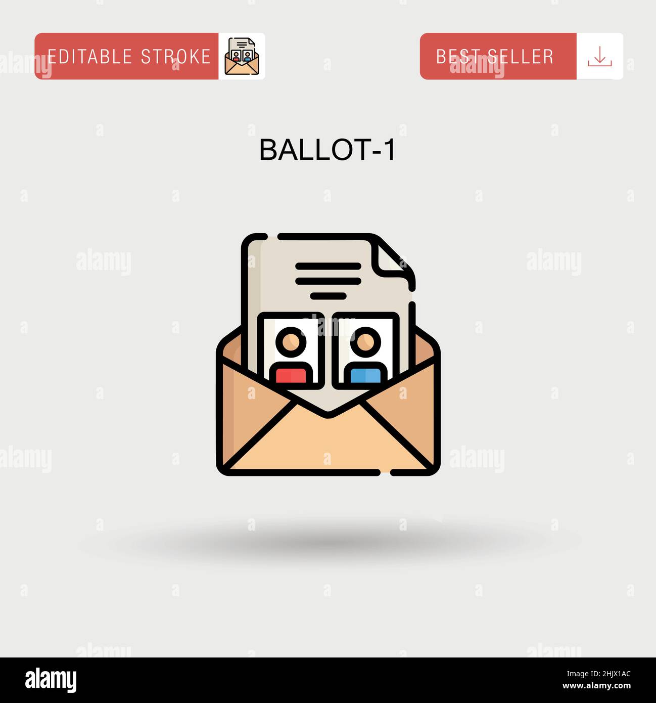 Female voter with ballot Stock Vector Images - Alamy