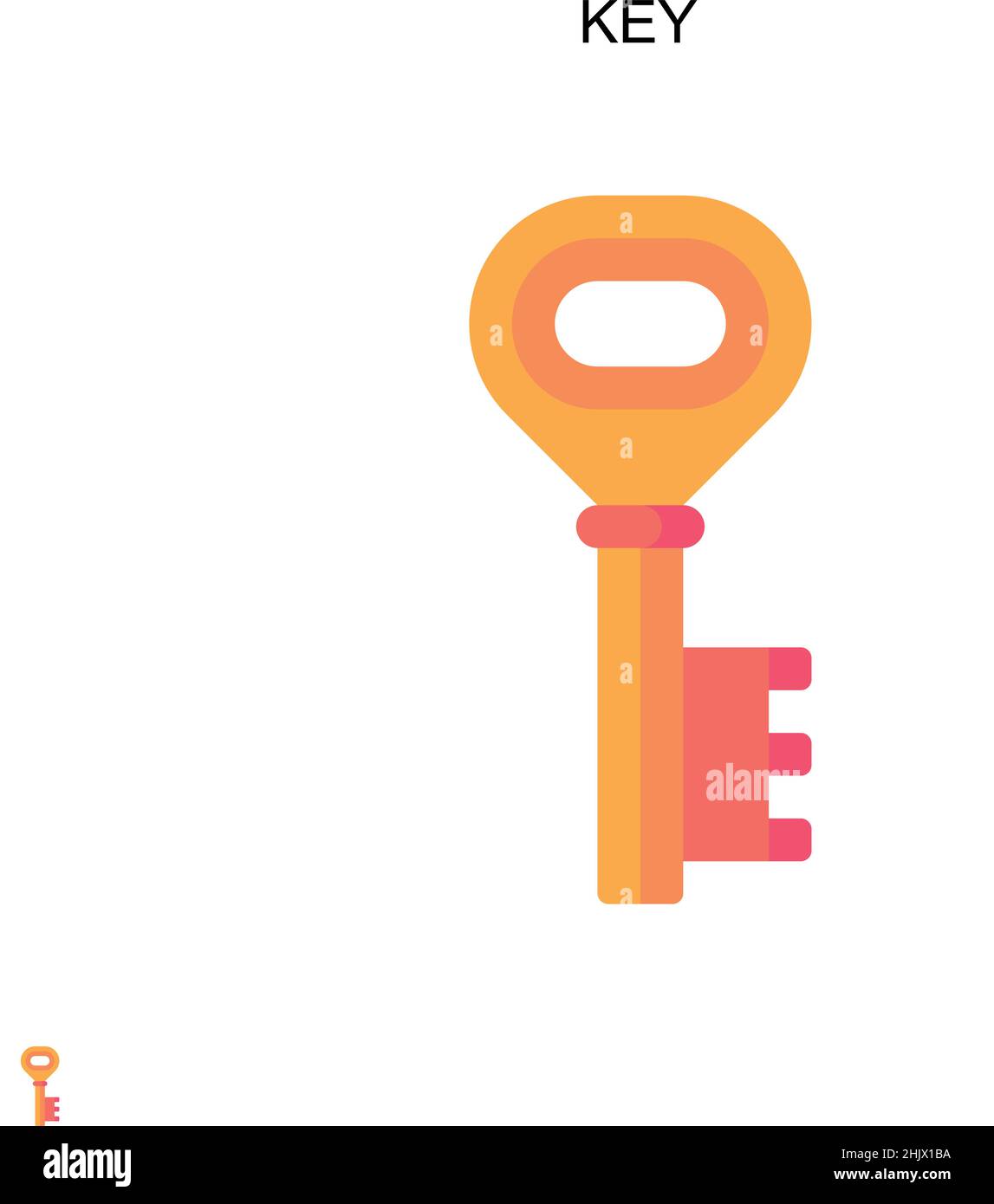 Key Simple vector icon. Illustration symbol design template for web mobile UI element Stock ...