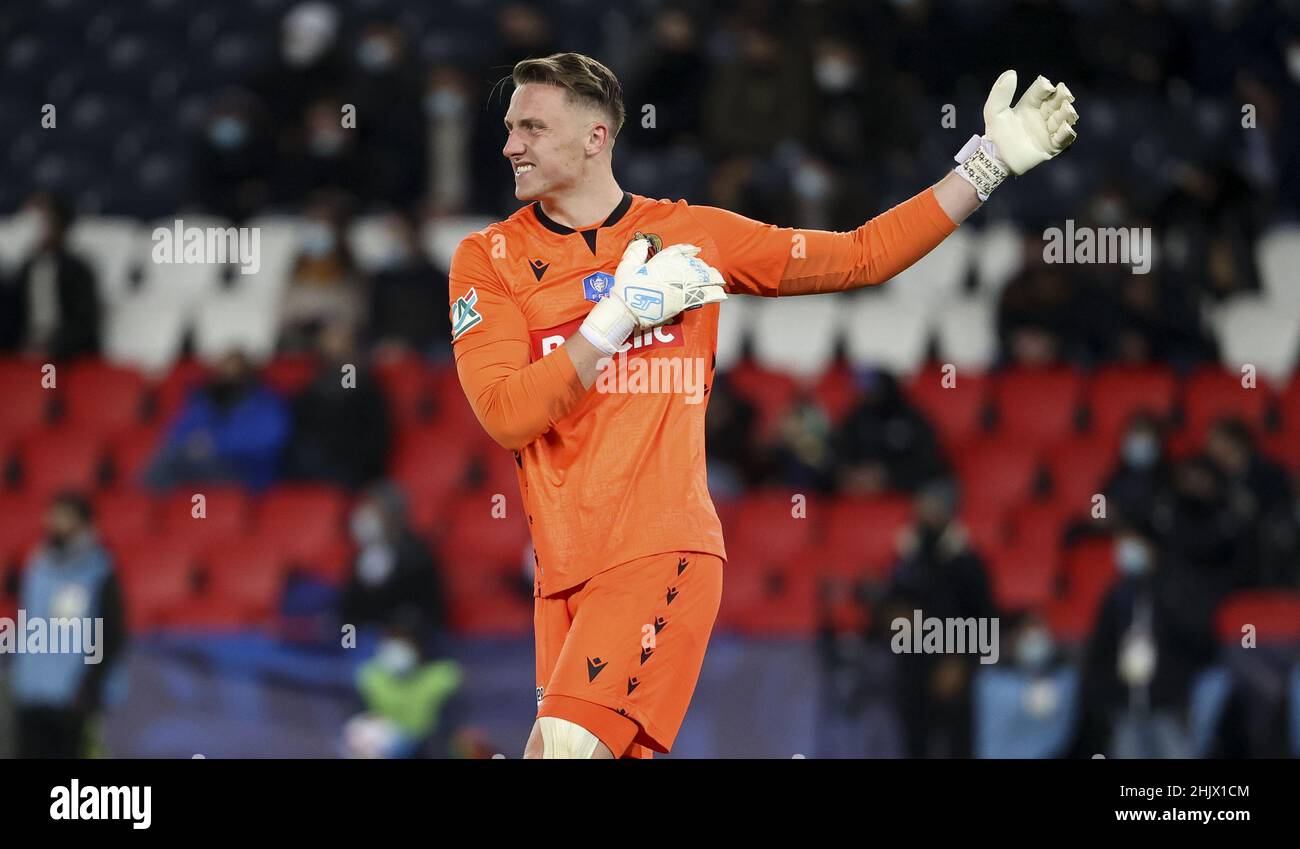 Goalkeeper of Nice Marcin Bulka during the French Cup, round of 16 ...