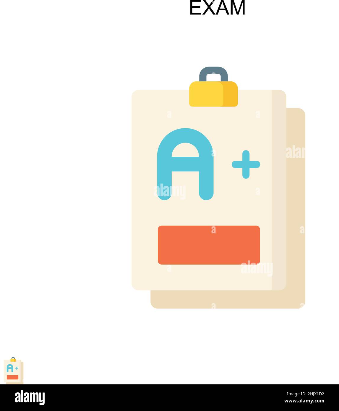 Exam Simple vector icon. Illustration symbol design template for web ...