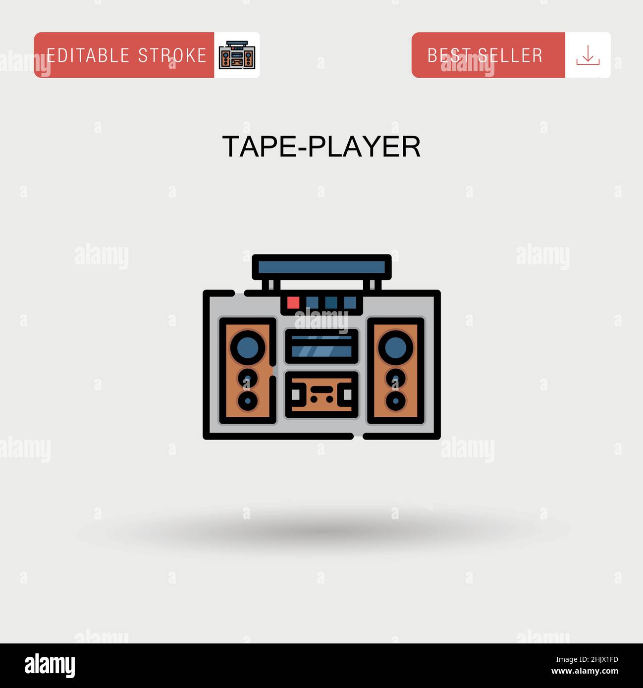 Tape-player Simple vector icon Stock Vector Image & Art - Alamy