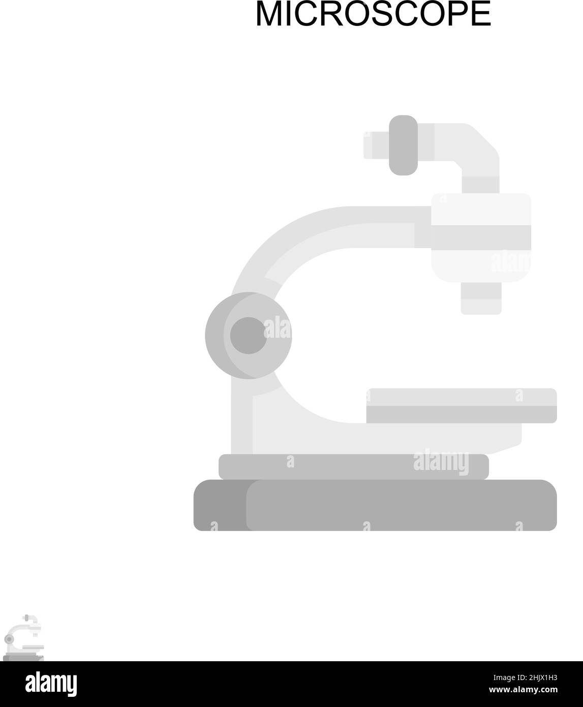 Microscope Simple vector icon. Illustration symbol design template for ...