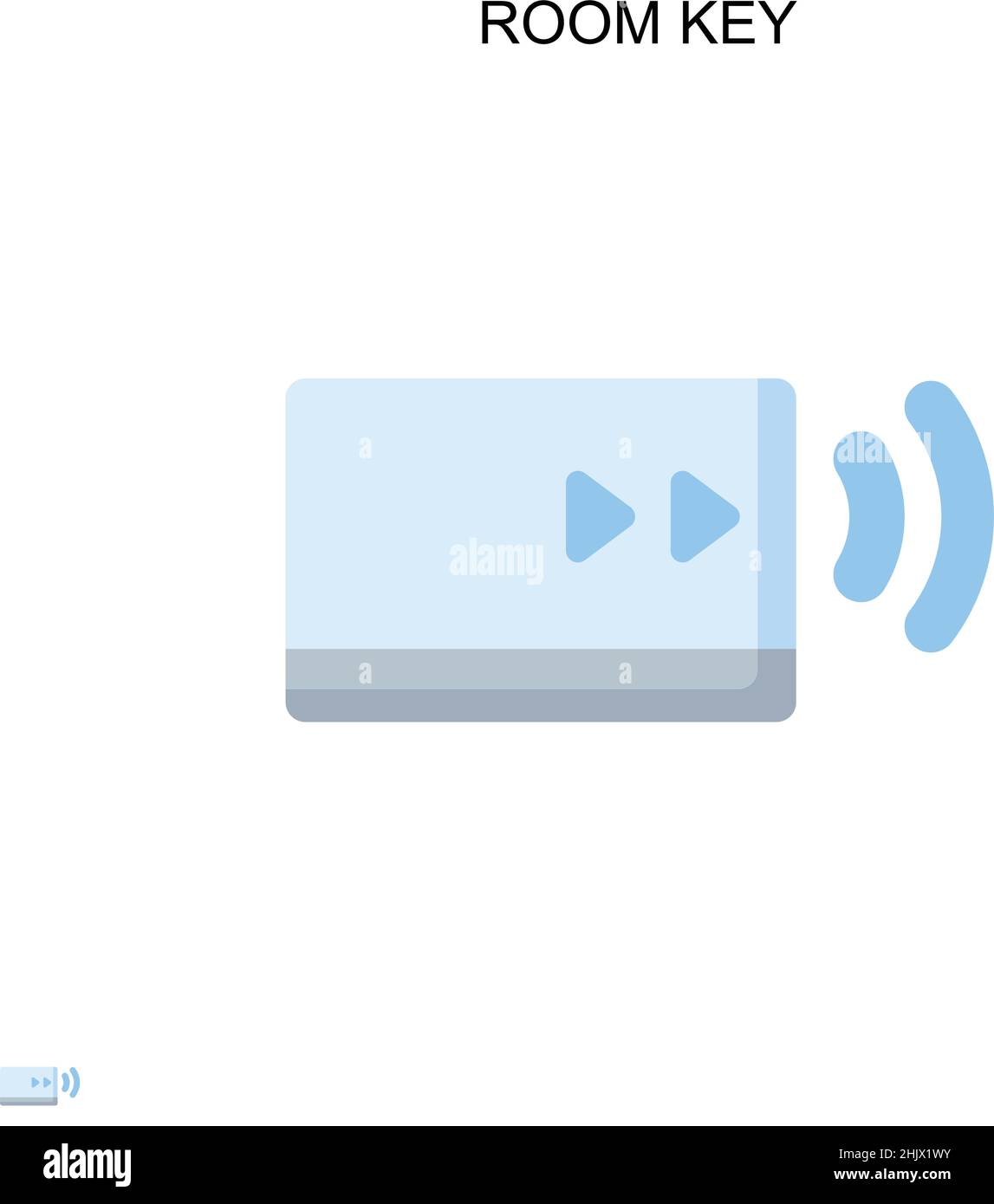 Room key Simple vector icon. Illustration symbol design template for ...