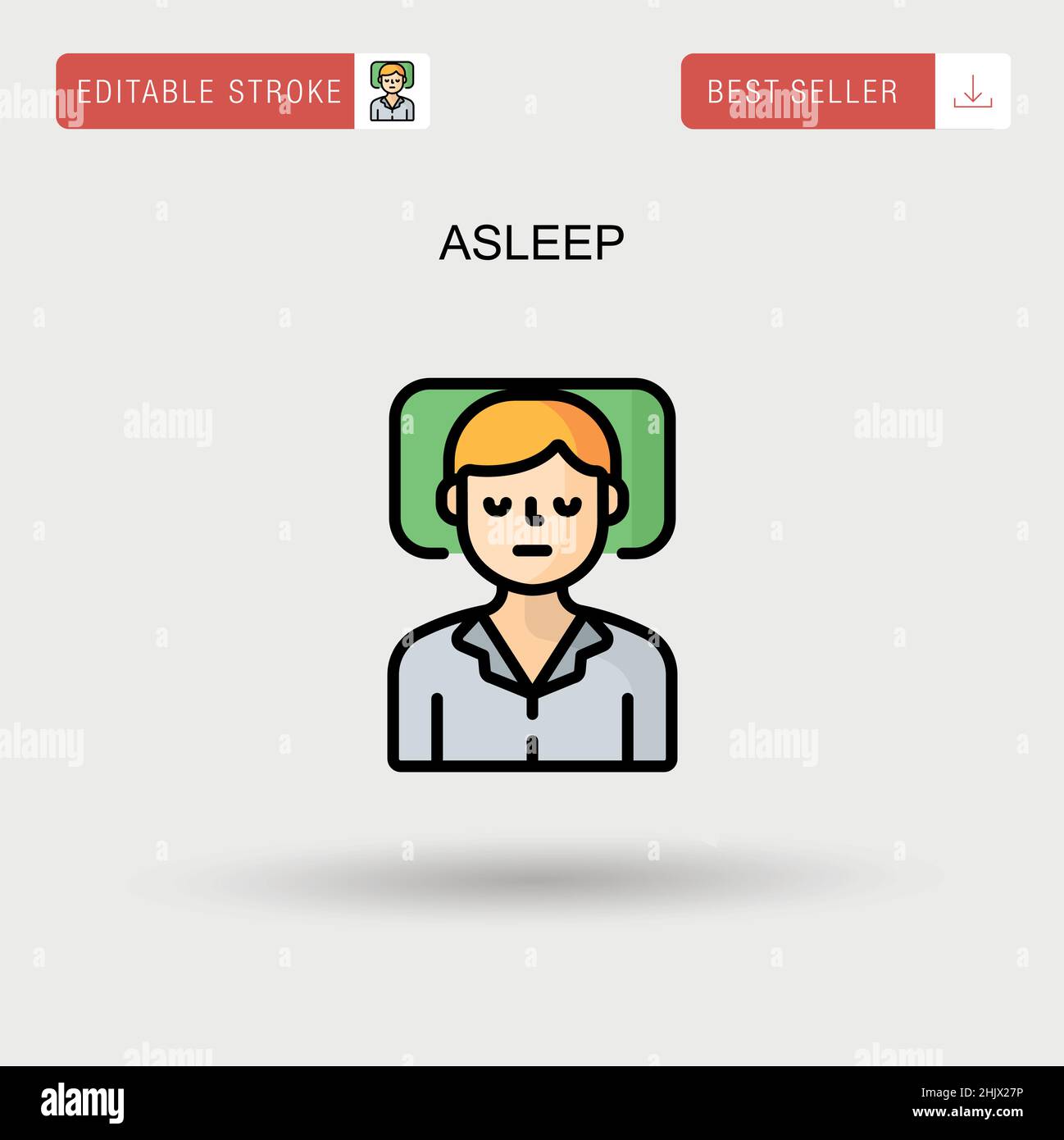 Simple illustration man sleeping hi-res stock photography and images ...