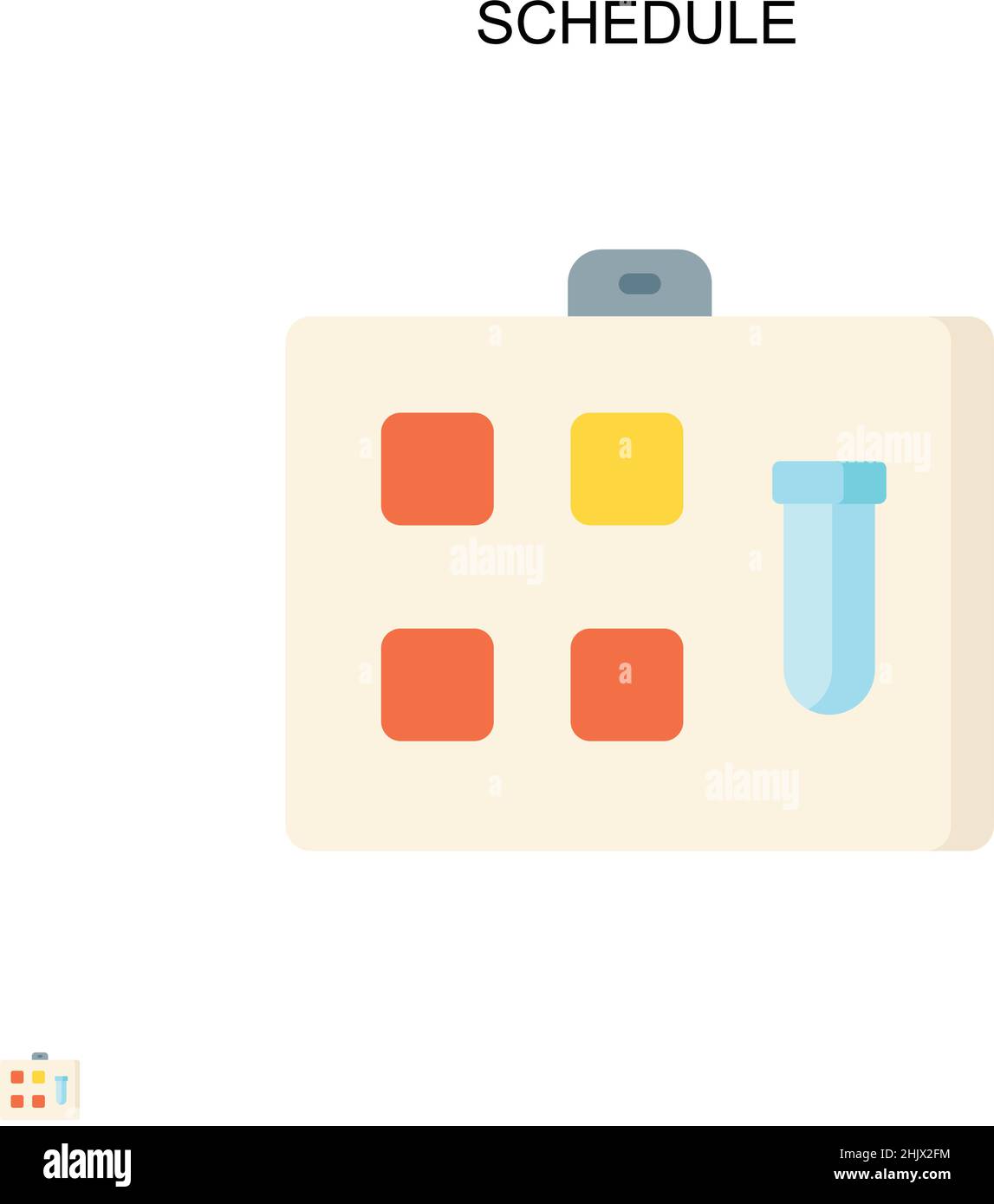 Schedule Simple vector icon. Illustration symbol design template for ...