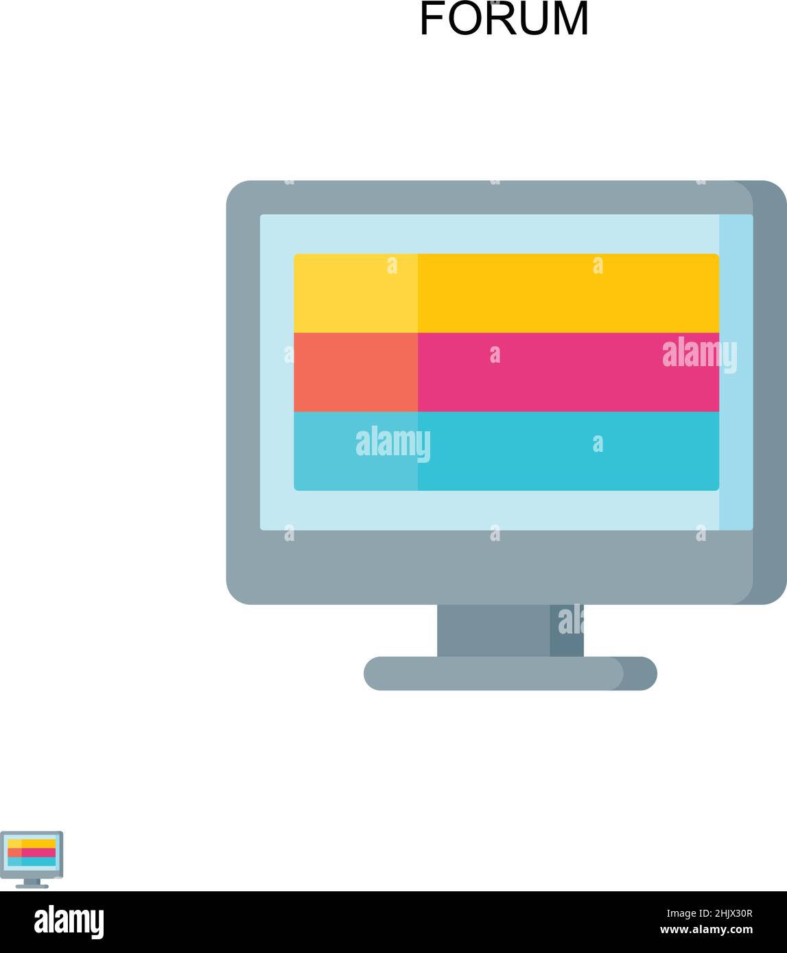 Forum Simple vector icon. Illustration symbol design template for web ...