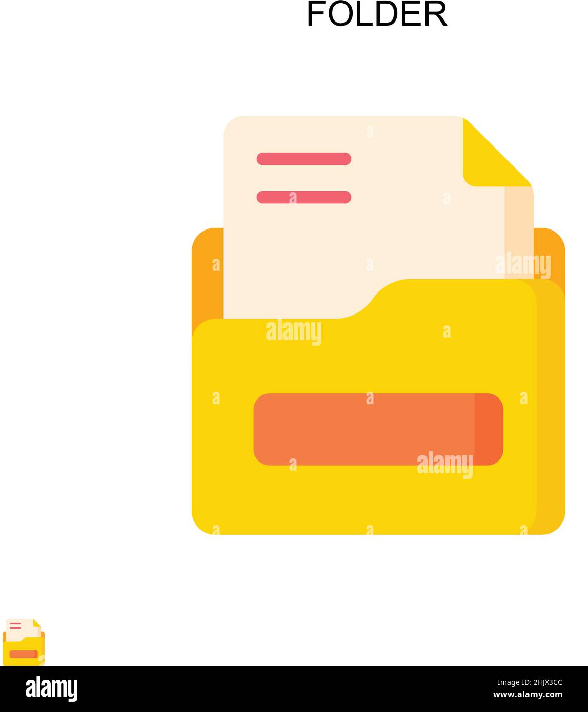 Folder Simple vector icon. Illustration symbol design template for web ...