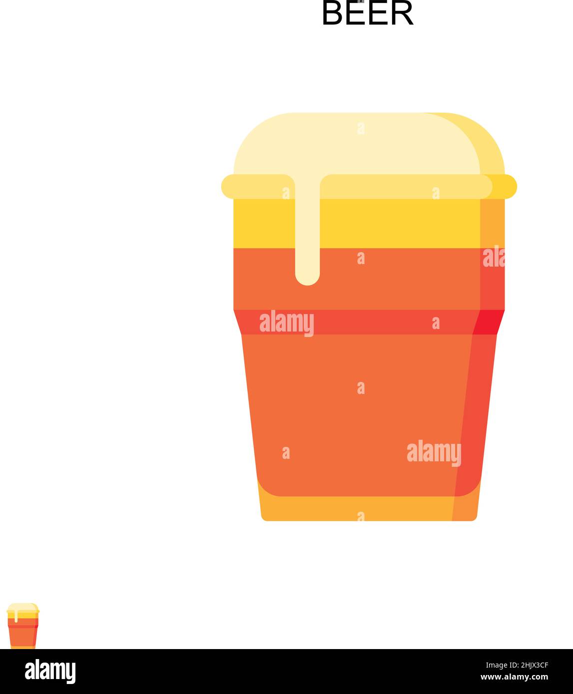 Beer Simple vector icon. Illustration symbol design template for web ...