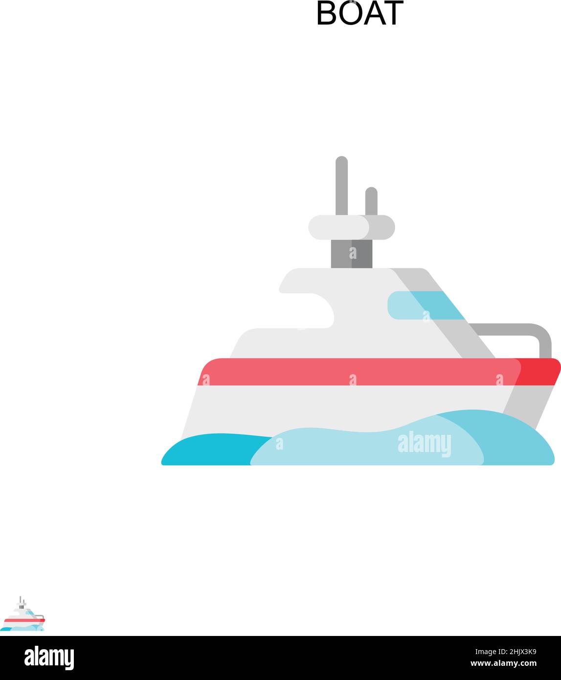 Boat Simple vector icon. Illustration symbol design template for web ...
