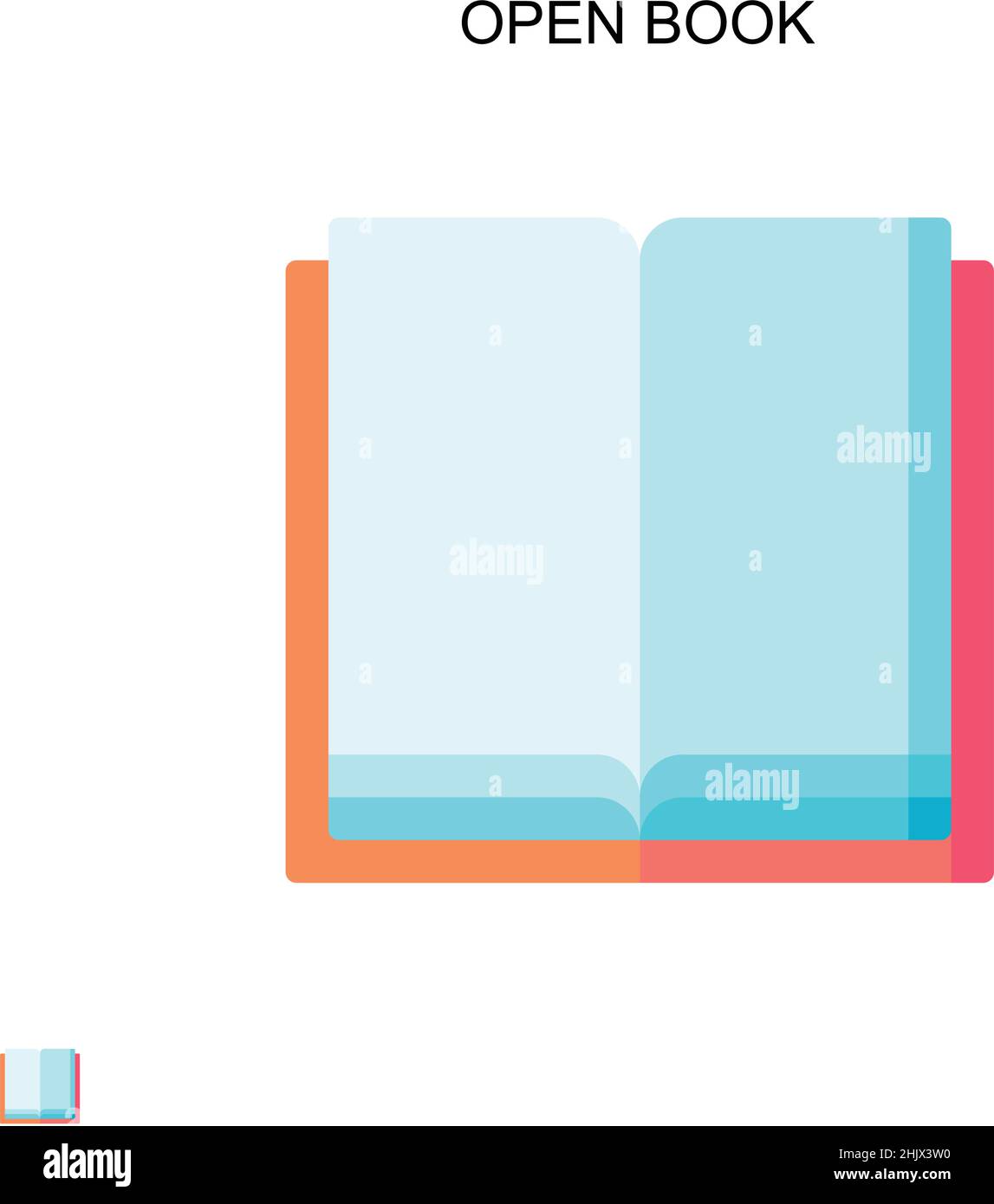 Open book Simple vector icon. Illustration symbol design template for ...