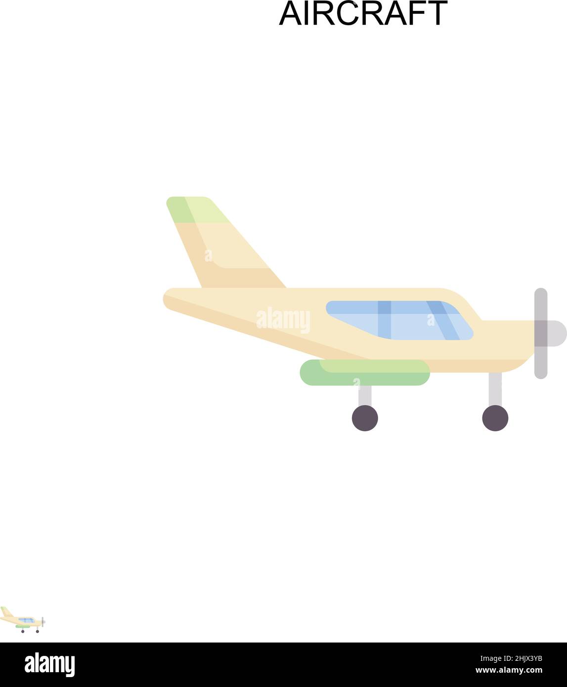 Aircraft Simple vector icon. Illustration symbol design template for ...