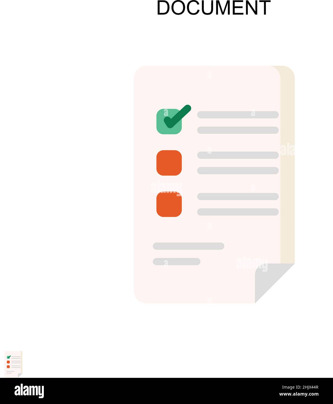 Document Simple vector icon. Illustration symbol design template for ...