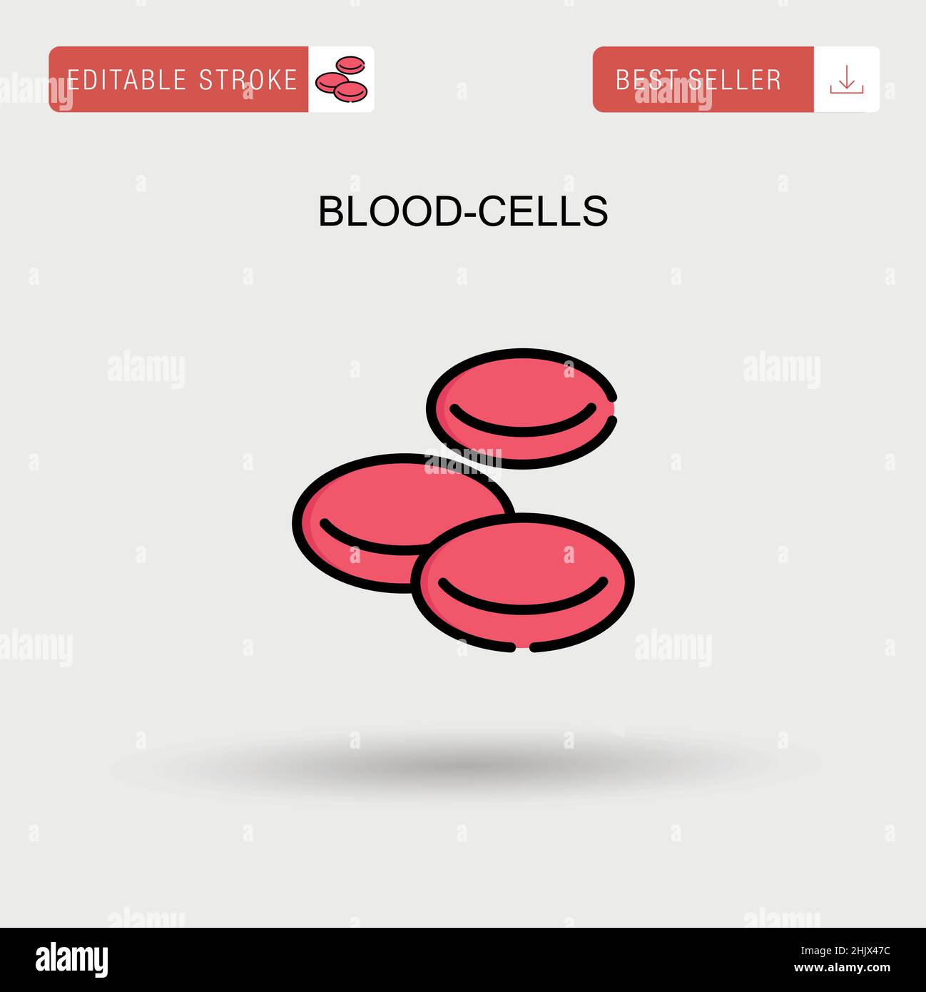 Blood-cells Simple vector icon Stock Vector Image & Art - Alamy